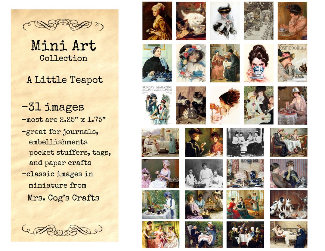 Mini Art - A Little Teapot - Printable Images, Digital Download ...