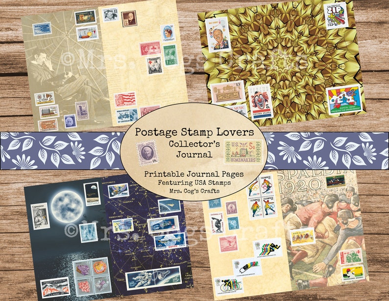 Postage Stamp Lovers Collector's Journal Printable | Etsy