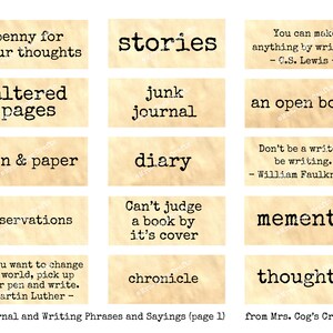 Journal and Writing Phrases & Sayings - Journal Prompts, Printable ...