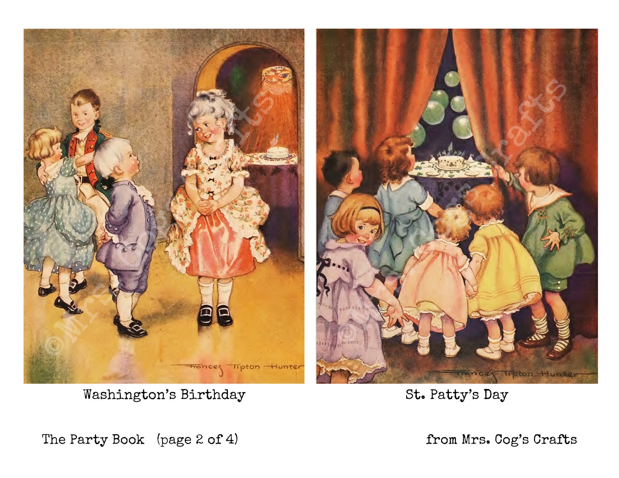 The Party Book Printable Images Old Book Pages Ephemera - Etsy
