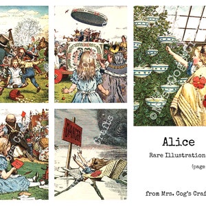 Alice - Rare Illustrations - Digital Ephemera Classics, Printable ...