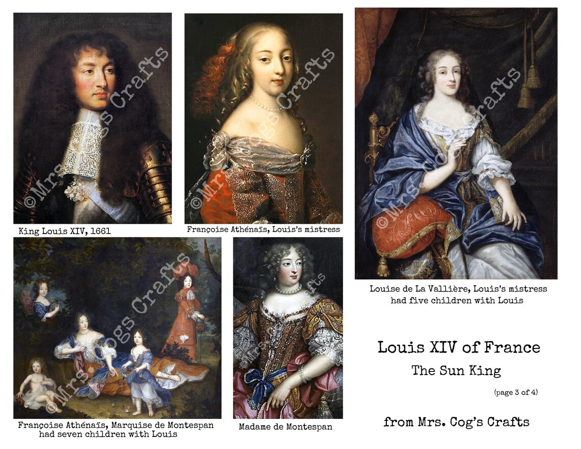 The Sun King, Louis XIV - Printable Images, Vintage Art, Instant ...