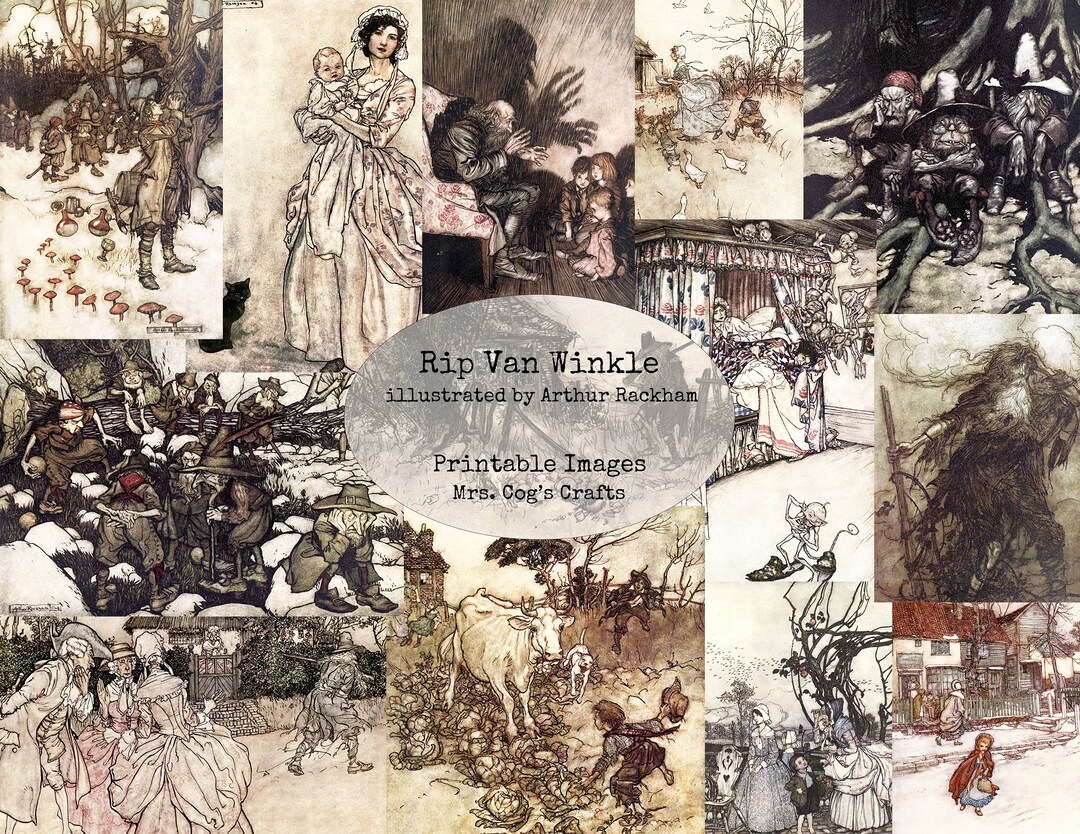 Rip Van Winkle by Rackham - Digital Ephemera Classics, Printable Images ...
