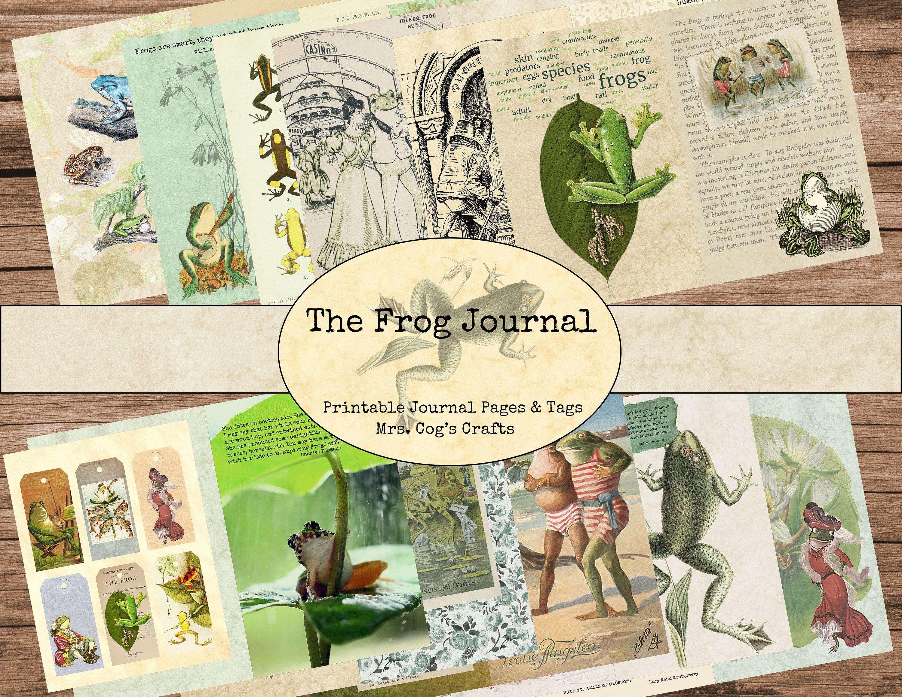 The Frog Journal Junk Journal Kit Printable Journal - Etsy