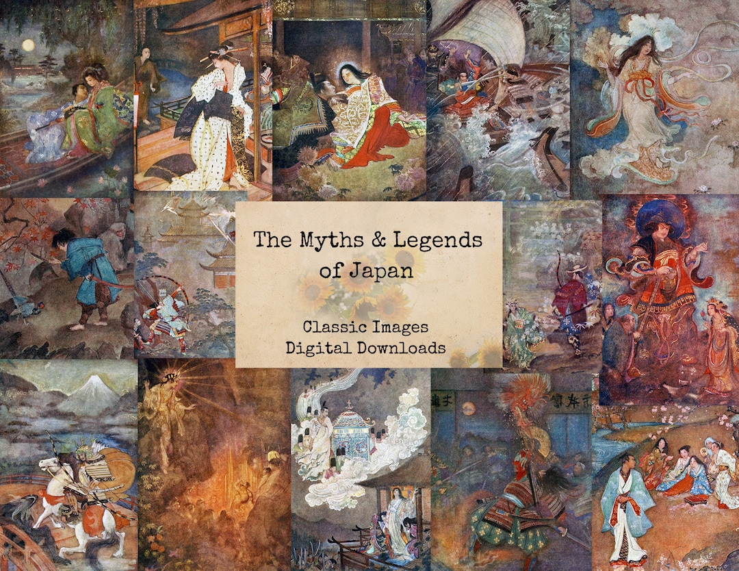 The Myths & Legends of Japan - Printable Images, Vintage Art, Instant ...