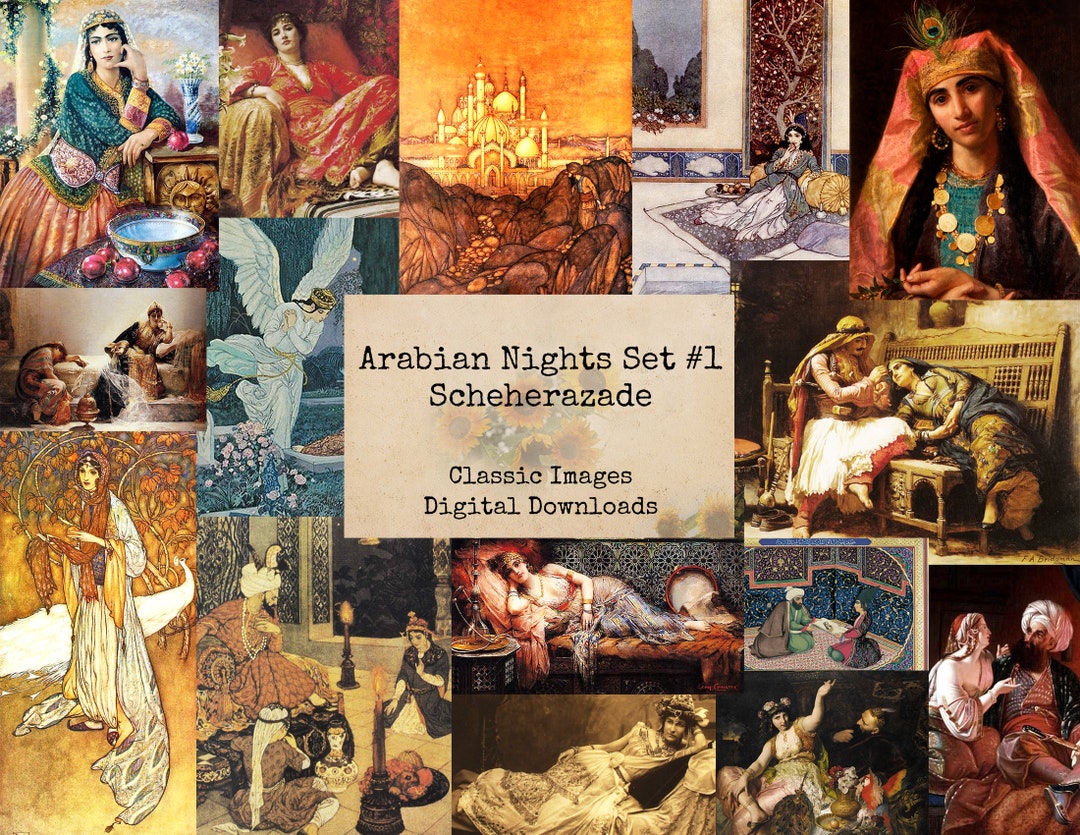 Arabian Nights Set #1 - Scheherazade - Printable Images, Vintage Art ...
