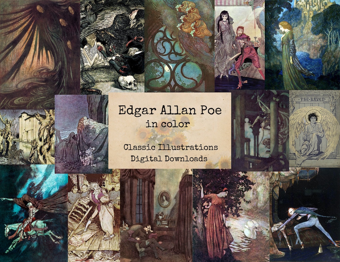 Edgar Allan Poe in Color - Digital Ephemera Classics, Digital Images ...