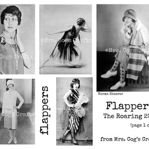 Flappers - the Roaring 20's, Digital Ephemera, Digital Images, Vintage ...