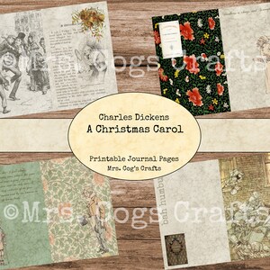 Dickens Christmas Carol - Junk Journal Kit, Printable Journal, Digital ...