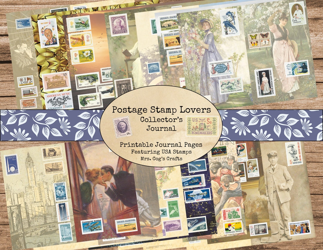 Postage Stamp Lovers Collector's Journal - Printable Journal Pages ...