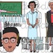 Katherine Johnson Digital Clip Art Set Color and Black Line | Etsy
