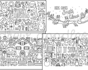 Joy to the World Christmas Coloring Page / Kids Holiday / | Etsy