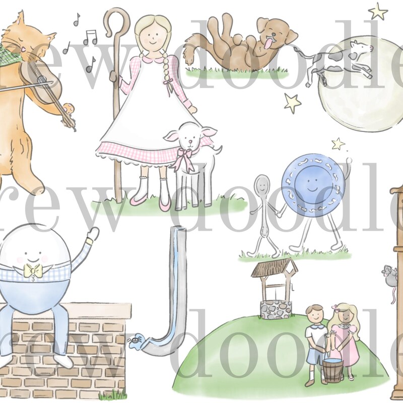 Nursery Rhyme Art - Etsy
