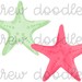 Watercolor Starfish Digital Clip Art Set Instant Download - Etsy