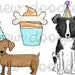 Watercolor Party Dogs Digital Clip Art Set- Instant Download - Etsy