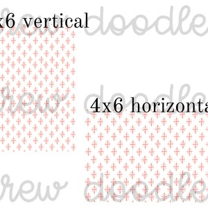 Watercolor Pink and Orange Cross Pattern Digital Papers Backgrounds 4x6 ...