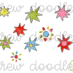 Watercolor Rainbow Star Frames, Clip Art, and Patterns COMBO- Instant ...