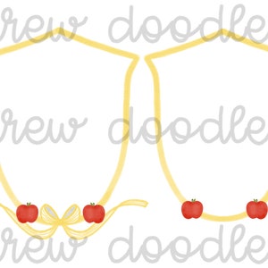 Watercolor Bow Yellow Apple Crest Digital Clip Art Set Instant Download ...