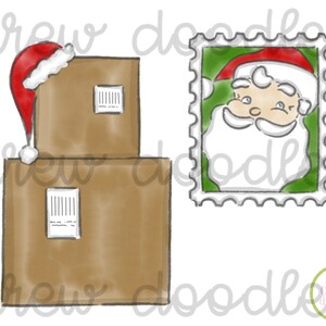 Watercolor Christmas Mail Truck Digital Clip Art Set- Instant Download ...