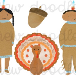 Watercolor First Thanksgiving Digital Clip Art Set- Instant Download - Etsy