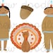 Watercolor First Thanksgiving Digital Clip Art Set Instant Download - Etsy