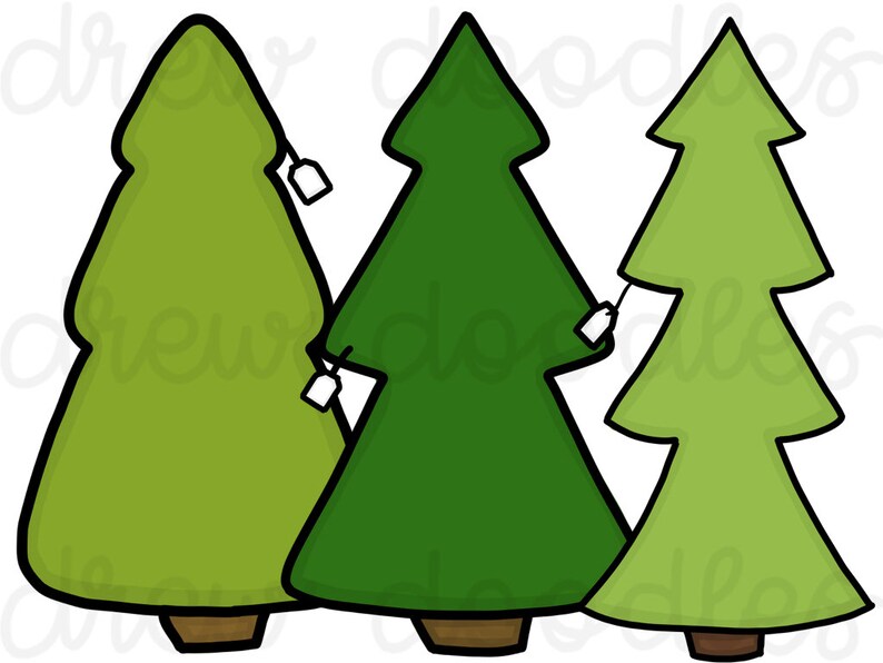 Christmas Tree Farm Digital Clip Art Set Instant Download - Etsy