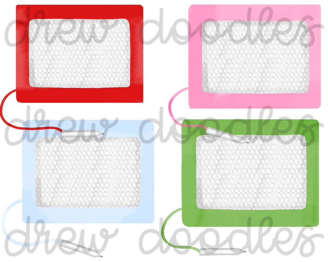 Watercolor Drawing Toys Digital Clip Art Set- Instant Download - Etsy