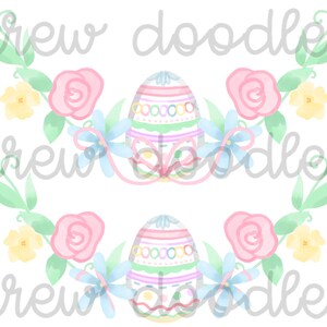 Watercolor Easter Egg Spring Garland Digital Clip Art Set- Instant ...