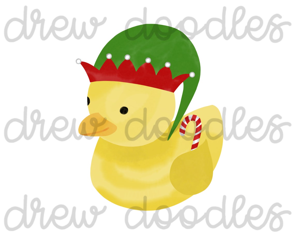 Watercolor Christmas Rubber Ducks Digital Clip Art Set - Etsy