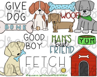 Puppy Presents Digital Clip Art Set Instant Download | Etsy