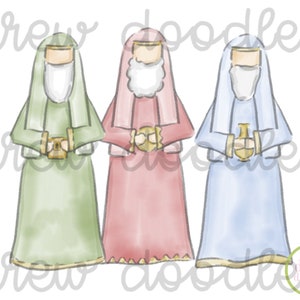 Watercolor Nativity Digital Clip Art Set- Instant Download - Etsy
