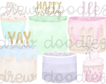 Watercolor Baby Girl Digital Clip Art Set Instant Download | Etsy