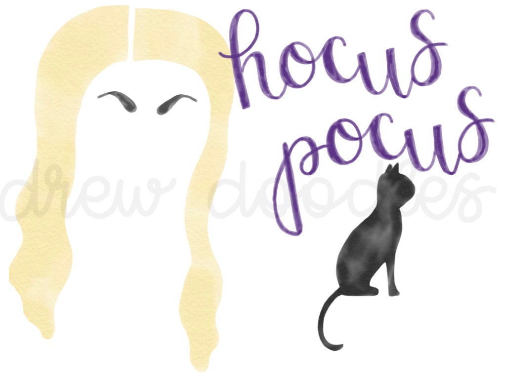 Watercolor Hocus Pocus Digital Clip Art Set Instant Download - Etsy