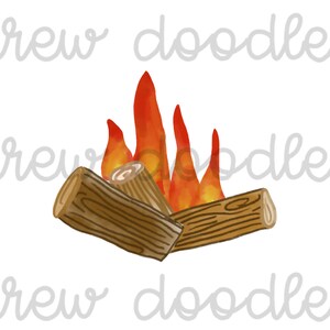 Watercolor Camping, Smores, Tent Digital Clip Art Set- Instant Download ...