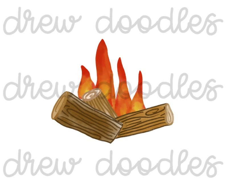 Watercolor Camping Smores Tent Digital Clip Art Set Instant - Etsy