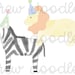 Watercolor Party Zoo Animals Digital Clip Art Set- Instant Download - Etsy