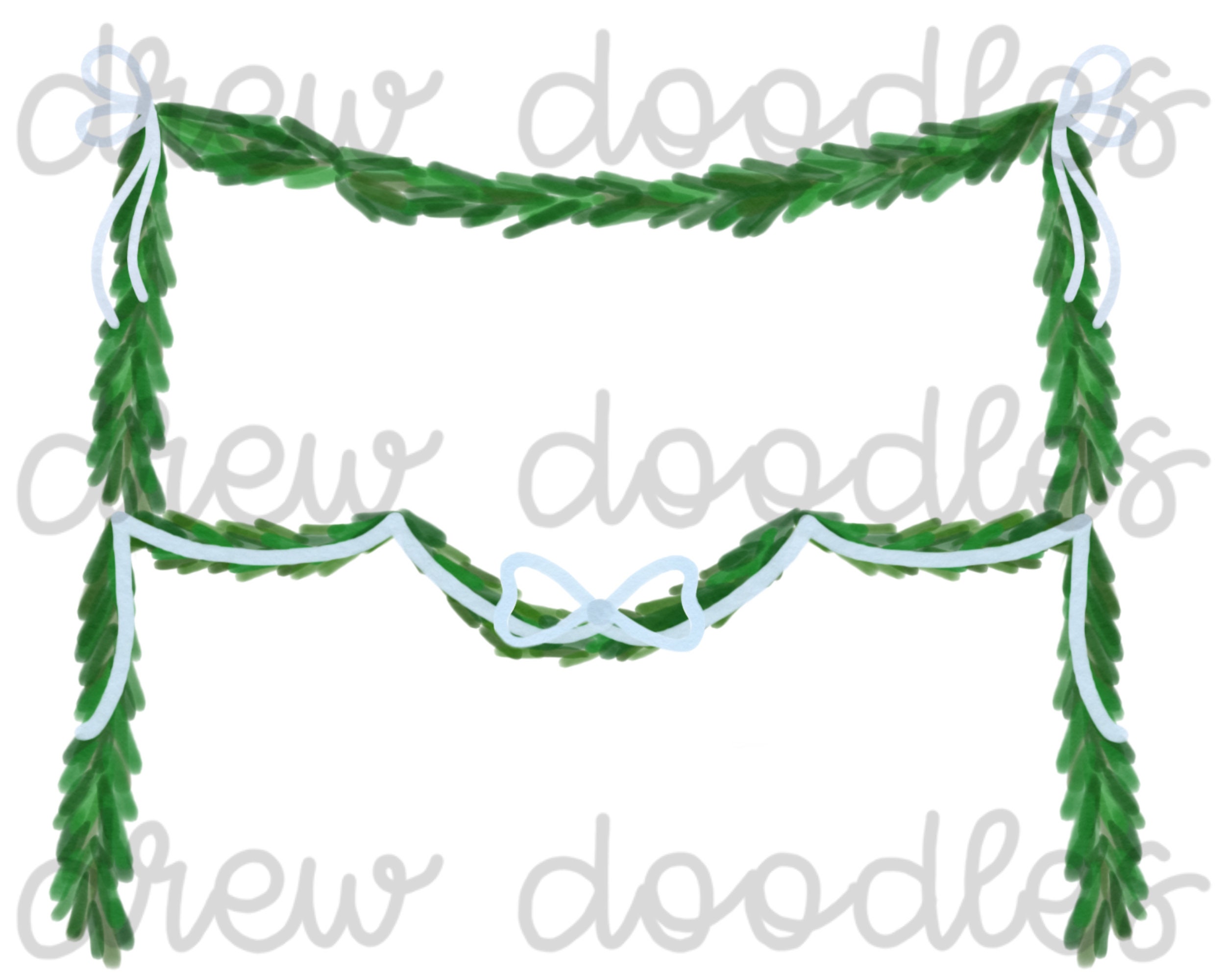 Baby Blue Ribbon Border