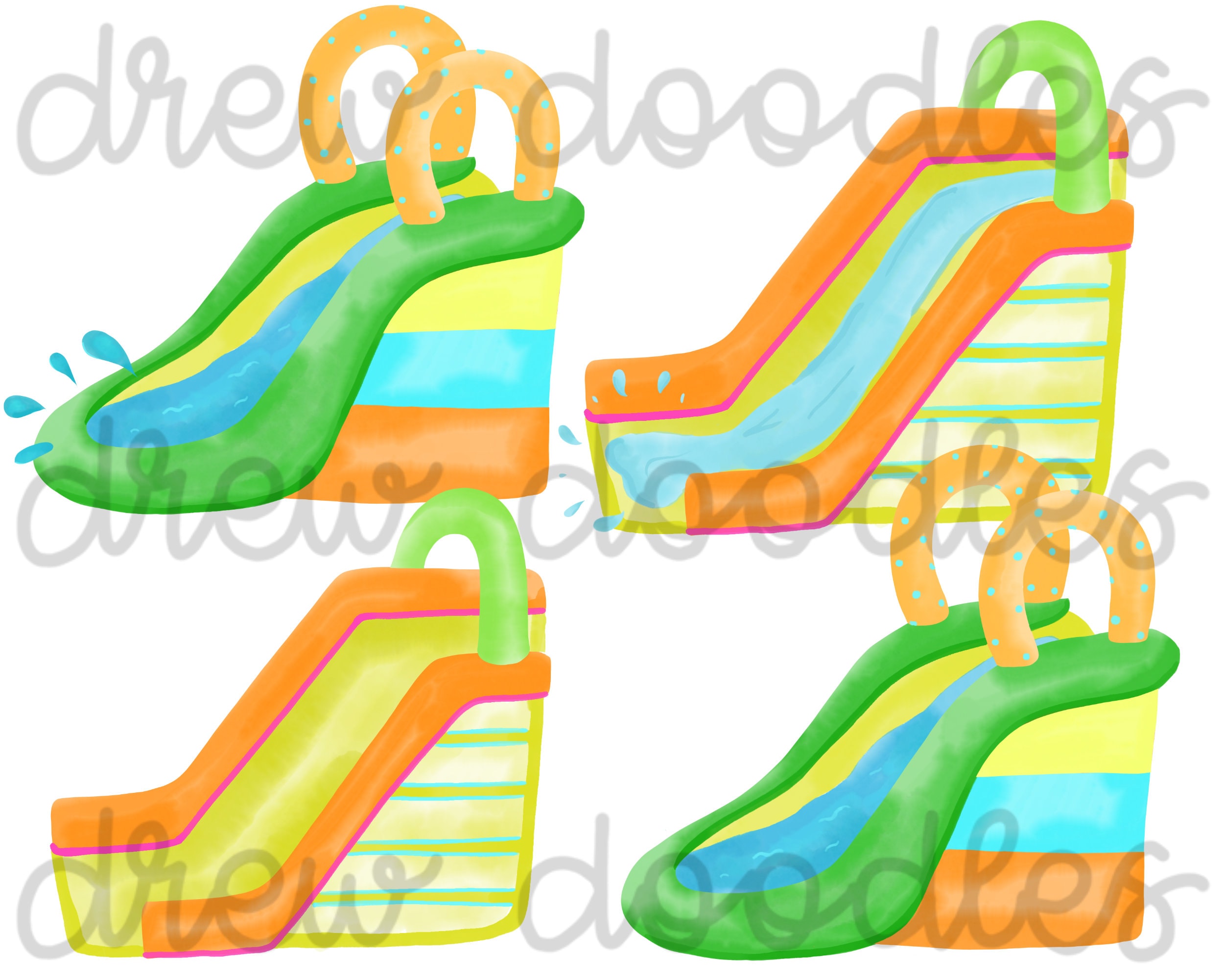 Inflatable Water Slide Clip Art