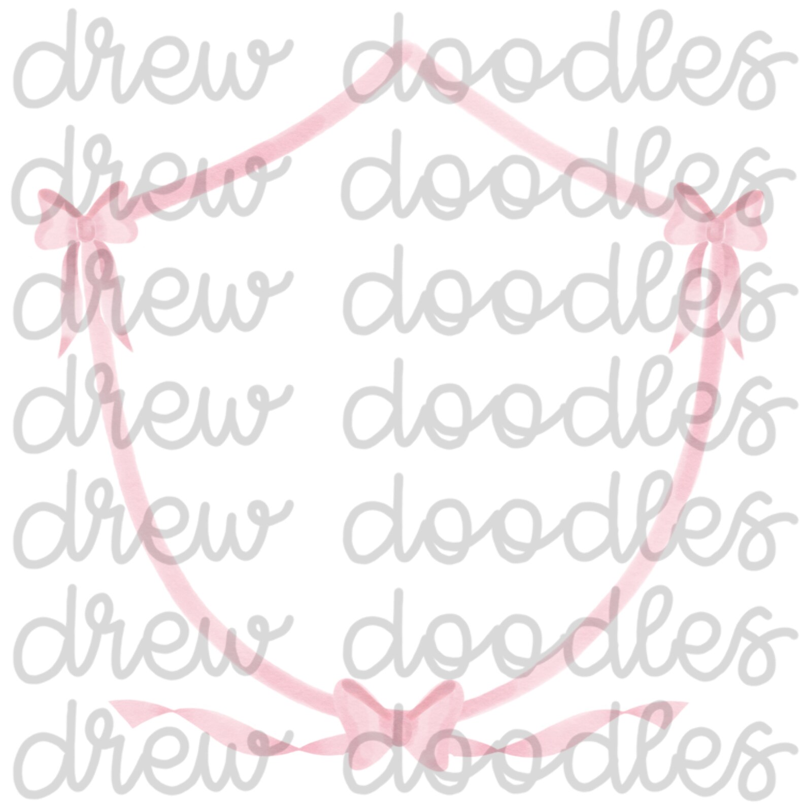 Watercolor Pink Bow Ribbon Crest Frame- Digital Clip Art Set- Instant ...