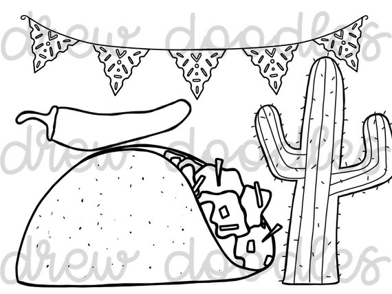 Cinco De Mayo Clip Art Black And White