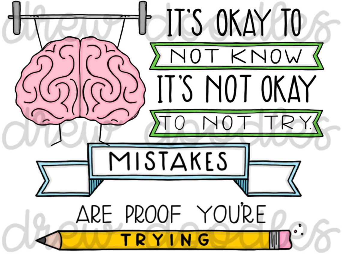 Growth Mindset Doodles Digital Clip Art Set- Instant Download - Etsy