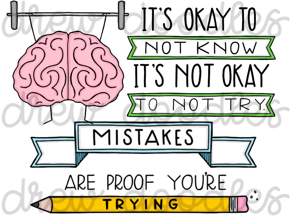Growth Mindset Doodles Digital Clip Art Set- Instant Download - Etsy