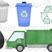 Watercolor Garbage Trash Recycling Digital Clip Art Set | Etsy