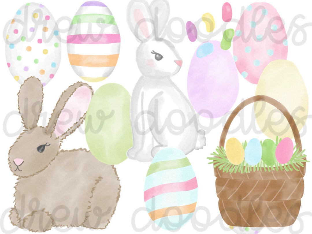 Watercolor Easter Digital Clip Art Set- Instant Download - Etsy