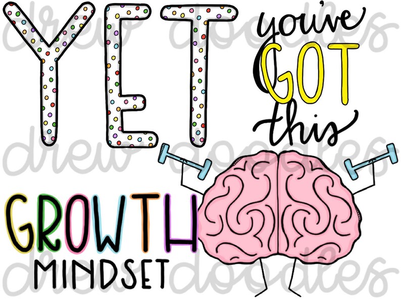 Growth Mindset Doodles Digital Clip Art Set Instant Download | Etsy