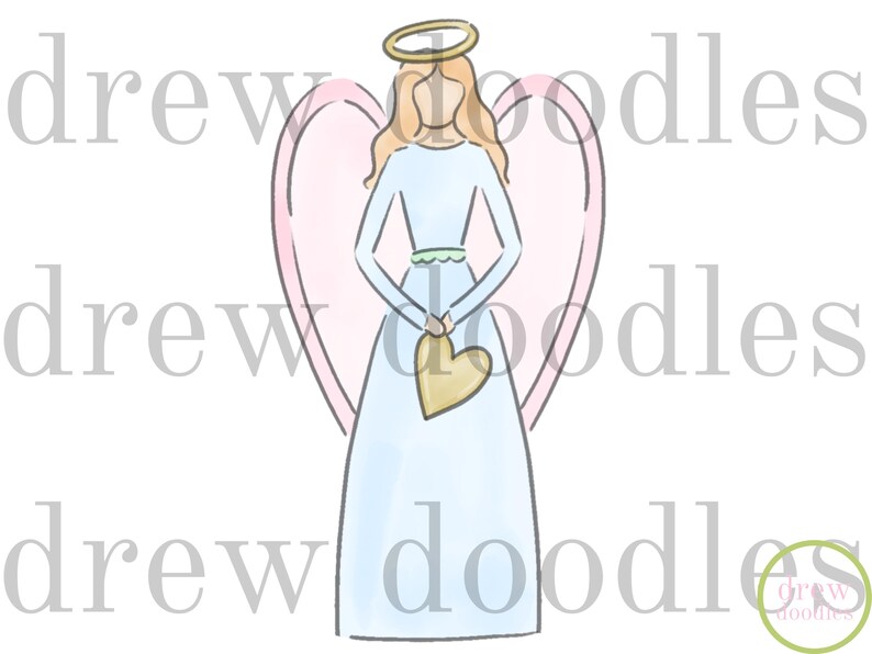 Watercolor Pastel Angelsdigital Clip Art Set- Instant Download - Etsy