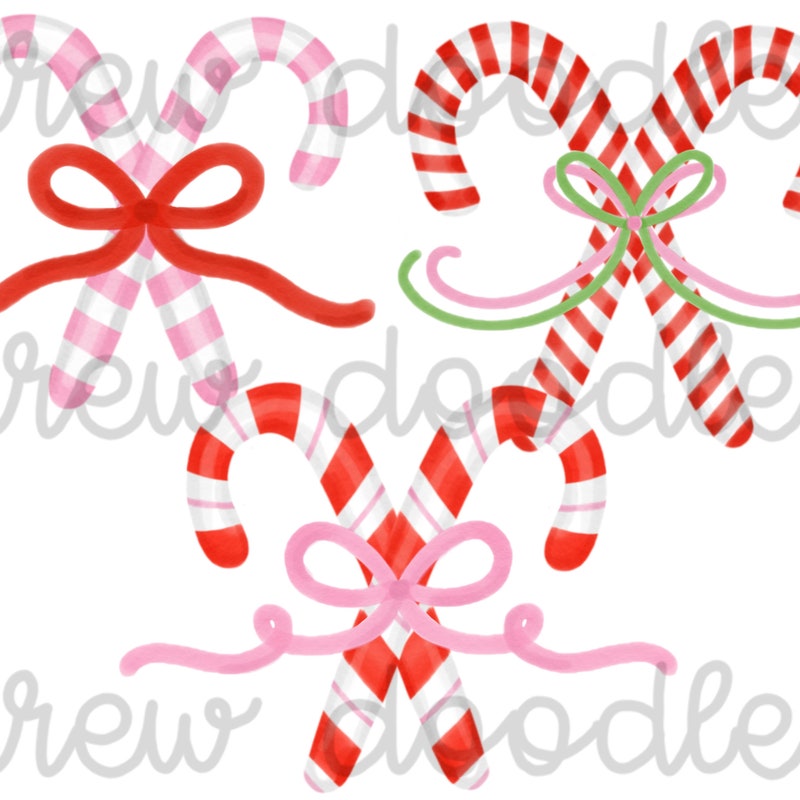 Candy Cane Bow - Etsy