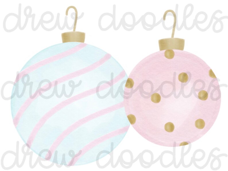 Watercolor Vintage Ornaments Digital Clip Art Set Instant - Etsy