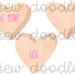 Watercolor Valentine's Day Conversation Hearts Digital Clip Art Set ...