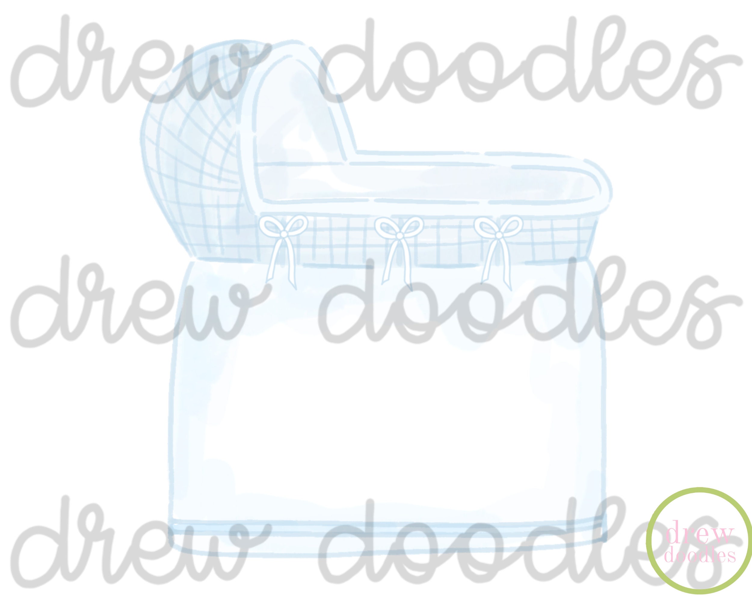 Watercolor Baby Boy Light Blue Bassinets Digital Clip Art Set - Etsy